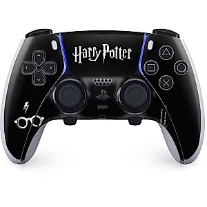 Skinit Gaming Decal Skin Compatible with PS5 DualSense Edge Pro Controller - Officially Licensed Warner Bros Harry Potter Scar and Glasses Design