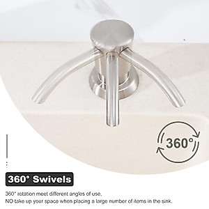 GAGALIFE Built in Sink Soap Dispenser or Lotion Dispenser for Kitchen Sink, Brushed Nickel ABS Pump Head, with 13 Ounce Large PET Soap Bottle