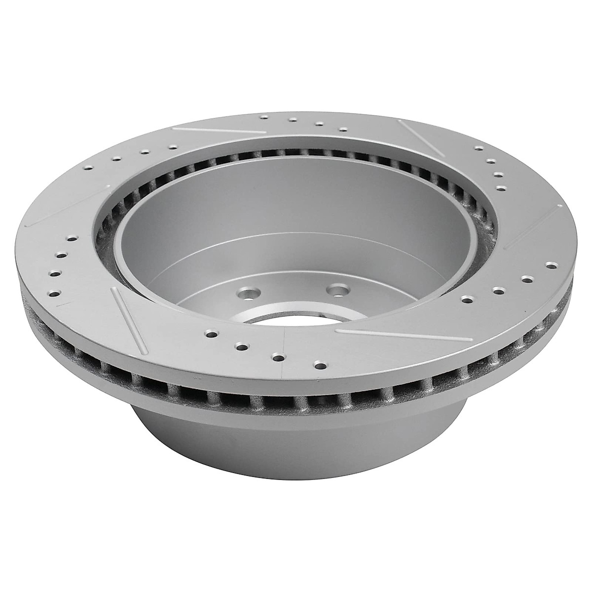 TRQ Rear Ceramic Brake Pad Performance Rotor & Caliper Kit Compatible with GM Dually