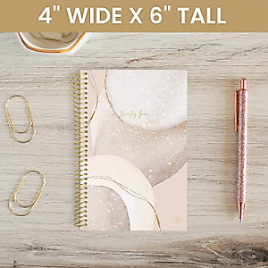 bloom daily planners 2024 Pocket Planner - 4” x 6” - (January 2024 - December 2024) - MINI Weekly/Monthly Agenda Organizer & Calendar Book - Brushed Beige