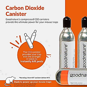 Goodnature CO2 Canister, Carbon Dioxide Canister for A24 Rat & Mouse Traps, Fits All A24 Traps, 16gr Canister, 5-Pack