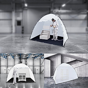 Portable Paint Booth Tent, Siebwin Extra Large 10x6x6.5ft Spray Paint Tent with Built-in Floor & Mesh Screen & Windproof Hooks for Furniture DIY Hobby Tool Spray Paint Shelter