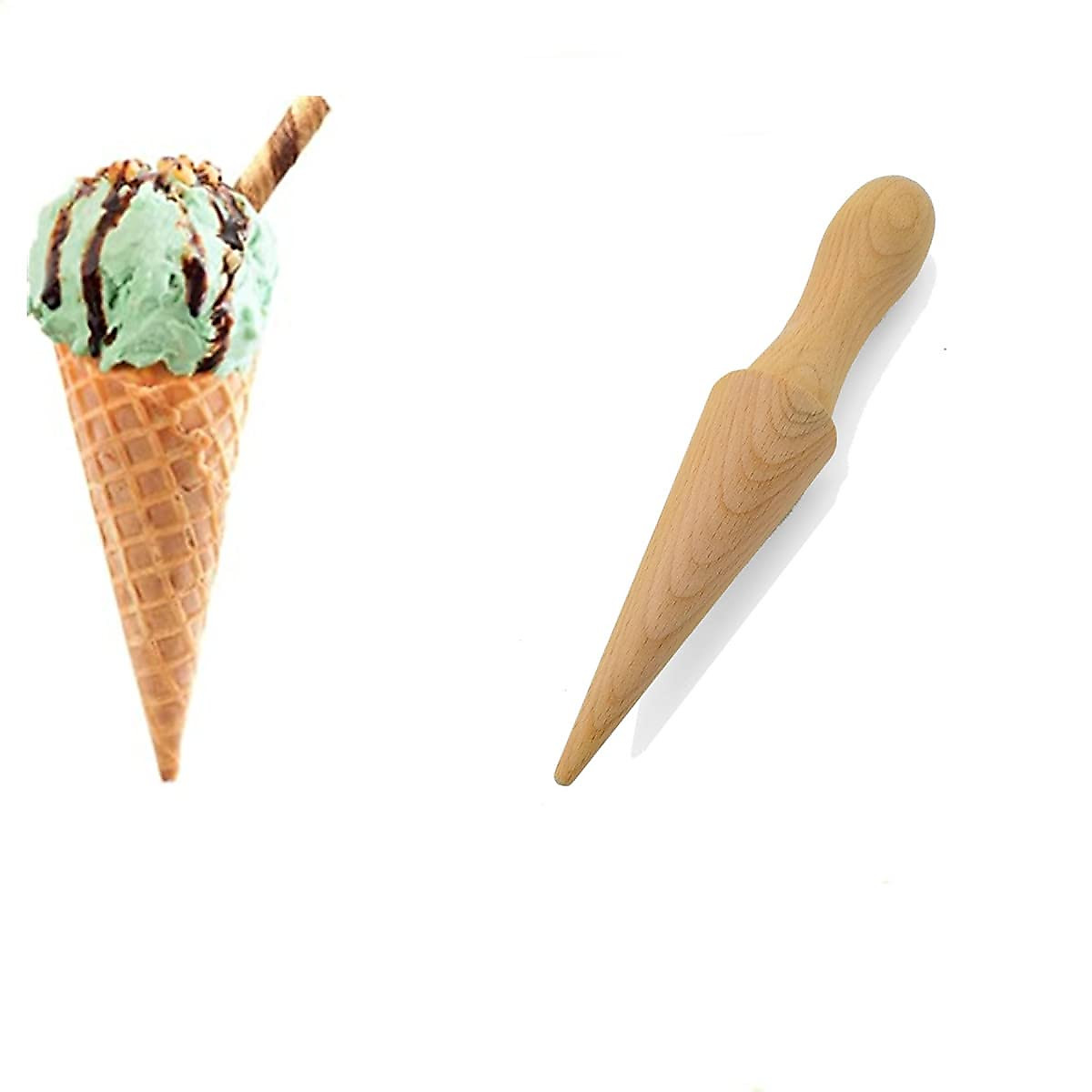 Beetoo Cone Roller, Waffle Cone Shaper Pizzelle Roller, Pizzelle Cone Roller, Ice Cream Cone Mold for Dessert Cooking Decorating Baking Accessories