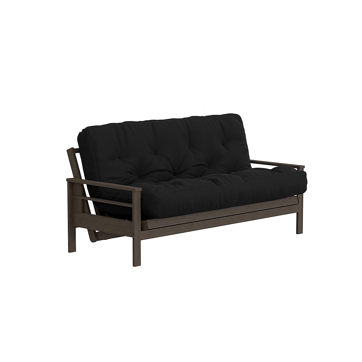 Royal Sleep Products by The Futon Factory 12 inch Foam Futon Mattress - Solid Black Fabric - Full Size - CertiPUR Certified Foams - Made in USA - (Frame not Included)