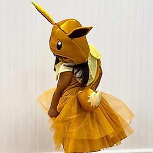 Disguise Eevee Costume Tutu, Official Pokemon Toddler Costume Dress and Headpiece, Size (4-6x)