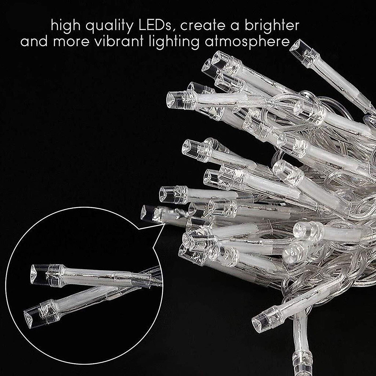 LIUPENGWEI Outdoor Fairy String Lights 10M With 100 LED 8 Modes Wave Rope Lights Icicle Curtain Light,Waterproof Festival Lighting For Garden Patio Yard Home Wedding Party And Christmas Decoration gar