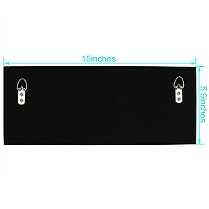 Crush Diamond Mirrored Home Letter Plaque Sign for Wall Decor, Crystal Clear Hooks Key Holder Key Hanger, Silver Mirror Decoration Wall Art, Wall Mounted Home Decor 15"×5.9"×1.6"