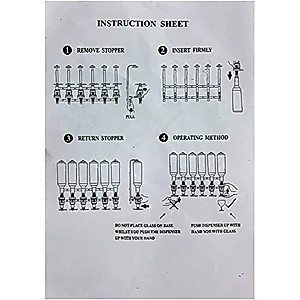 Lfhelper Wall Mounted Liquor alcohol Dispenser 6-Bottle for Bar/Home Party Use Fit Wine Cocktail Alcohol Drink Beverage Juice, Aluminum Alloy&ABS