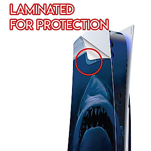 ITS A Skin Skins Compatible with Sony Playstation 5 Console Disc Edition - Protective Decal Overlay Stickers wrap Cover - Great White Under Boat