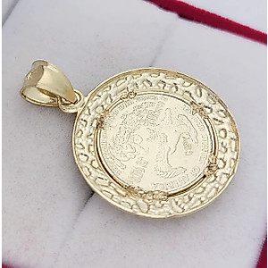 Walking Liberty Coin And Bezel Pendant 10K Yellow Gold
