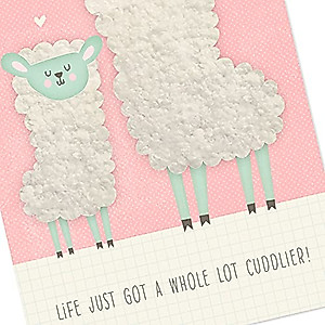 Hallmark Pack of 2 Baby Shower Cards (Baby Girl Lambs and Gender Neutral Mobile)