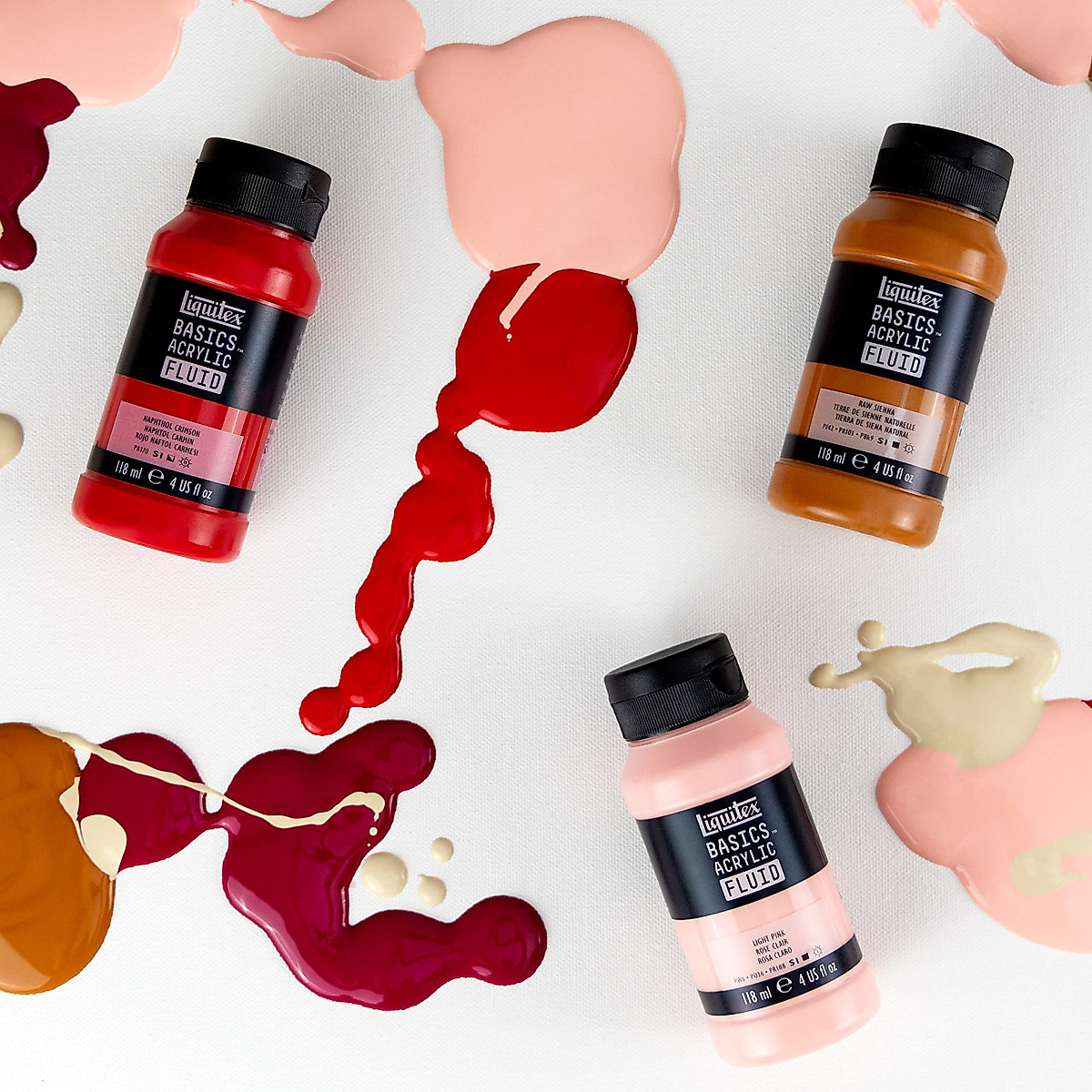 Liquitex BASICS Acrylic Fluid Paint, 118ml (4-oz) Bottle, Raw Umber