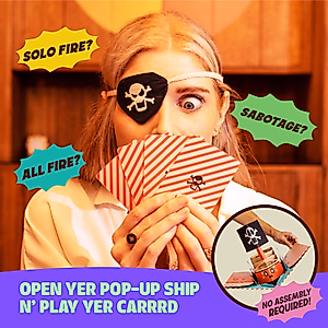 Fire in The Hole! The Pirate Adventure Board Game for the Whole Family. Sustainable Tabletop Strategy Game for Kids, Adults, Halloween, Christmas, Thanksgiving, Birthdays, Game Night Gift, 2 4 Players