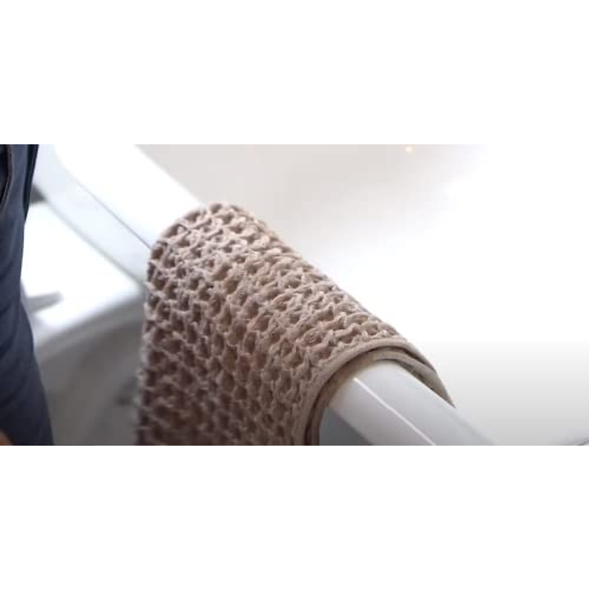 Kanso Face Wash Towel - Highly Absorbent Soft Honeycomb Texture Washcloth - Portable Eco-Friendly Bamboo Fiber Waffle Woven Towels for Face Wash - Tan, 14" x 14"