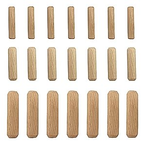 21pcs Wooden Dowels Assorted M6 M8 M10 Hard Wood Grooved Plugs Furniture Woodwork Grooved Fluted Pin Craft for Grooved Fluted, Craft, DIY, Carpentry (6mm 8mm 10mm)