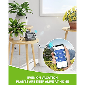 RAINPOINT WiFi Automatic Watering System For Indoor Potted Plants, DIY Drip Irrigation Kit Remotely Control Auto/Manual/Delay Watering Mode via APP, Automatic Self-Watering Irrigation System with Pump