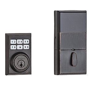 Kwikset 99100-083 SmartCode Electronic Deadbolt Featuring Smartkey Re-Key Security and Z-Wave Technology, Venetian Bronze