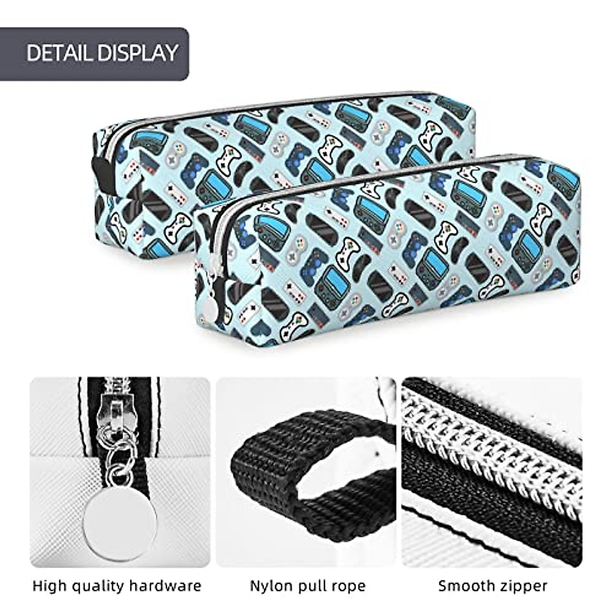 Hozojuw Gaming Pencil Case, Large Capacity Gamer Pencil Pouch With Zipper, Durable Pen Pencil Box, Stationery Desk Organizer Bags For Teens Boys Girls Women Office (Gaming)