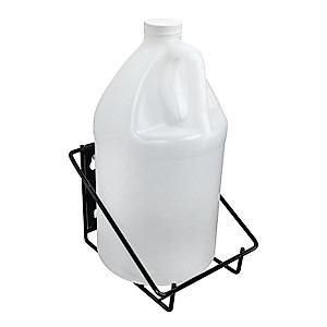 popstechnologies Wall Mounted Wire Rack for Single Gallon Bottle - Black, 8163V