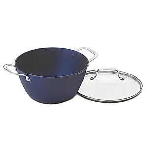 Cuisinart CastLite Non-Stick Cast Iron Dutch Oven with Cover, 5.25-Quart, Blue on Blue