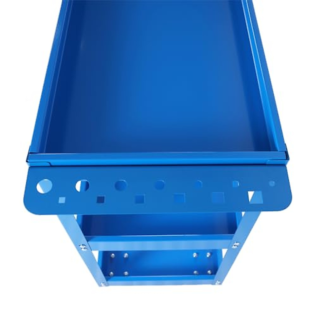 Tool Cart with Lockable Wheels, 3 Tier Rolling Mechanic Tool Cart, Heavy Duty Floor Standing Steel Utility Cart, 450 LBS Capacity Industrial Service Cart for Garage, Warehouse, Workshop