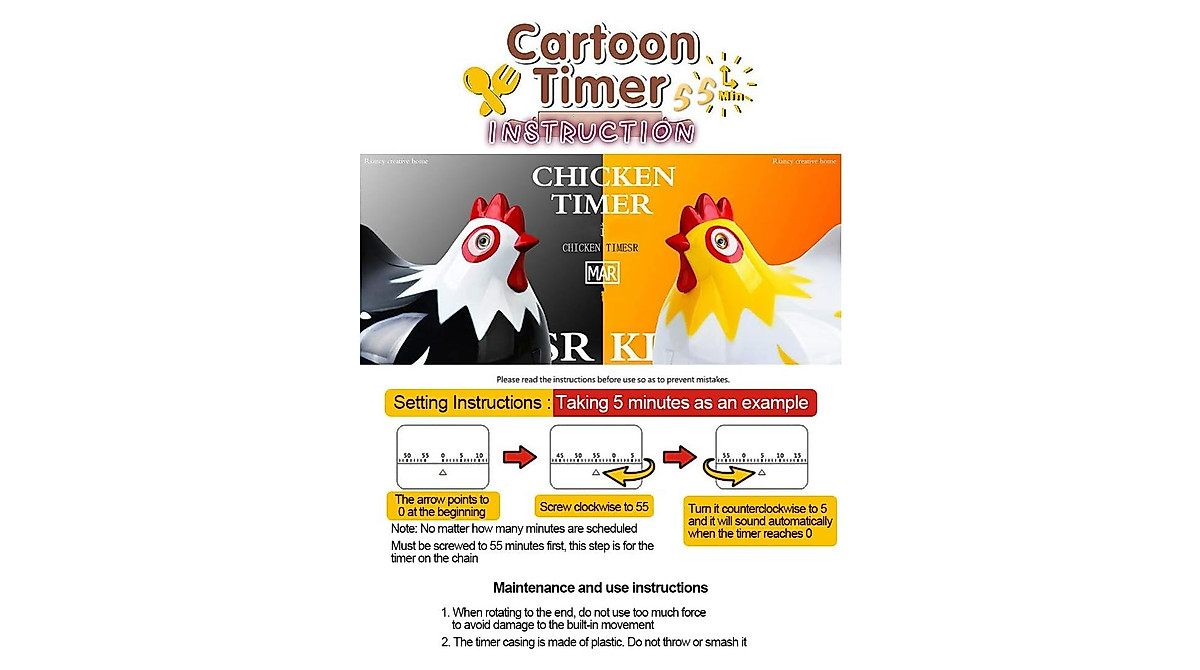 Cute MAGT Chicken Timer for Kitchen & Baking