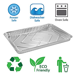 Aluminum Pans Half Size Cookie Sheet 15 Count Durable Nonstick Baking Sheets 17.75" x 12.75" - Sheet Pan, Baking Tray, Cookie Sheets, Foil pans, Foil trays, Sheet Baking Pans
