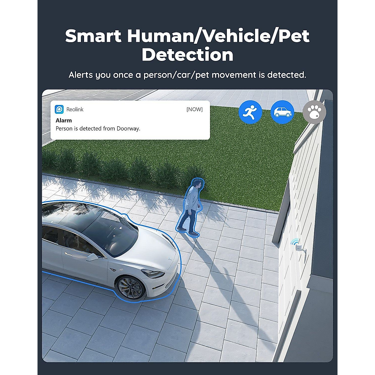 REOLINK Argus 3 Pro, 4MP Wireless Security Camera Outdoor with Solar Panel, 2.4/5GHz Cameras for Home Security with 2K Color Night Vision, No Hub Needed, Smart Detection, Works with Alexa(2 Pack)