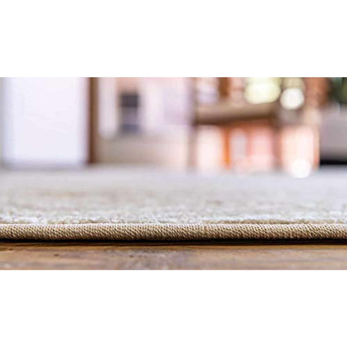 Unique Loom Sabrina Soto Outdoor Collection Modern, Vibrant, Carved Area Rug, 2 ft x 6 ft, Beige