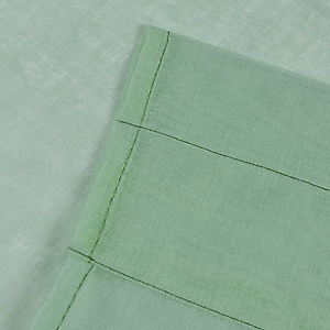 DUALIFE Mint Green Sheer Valances for Windows 52 Inches Wide 18 Inches Long - 2 Panels Light Filtering Voile Window Valances for Basement with Rod Pocket