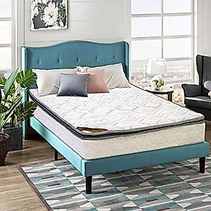Spinal Solution 9-Inch Medium Firm Foam Encased Pillowtop Pocketed Coil Innerspring Fully Assembled Mattress, Good For The Back, King White
