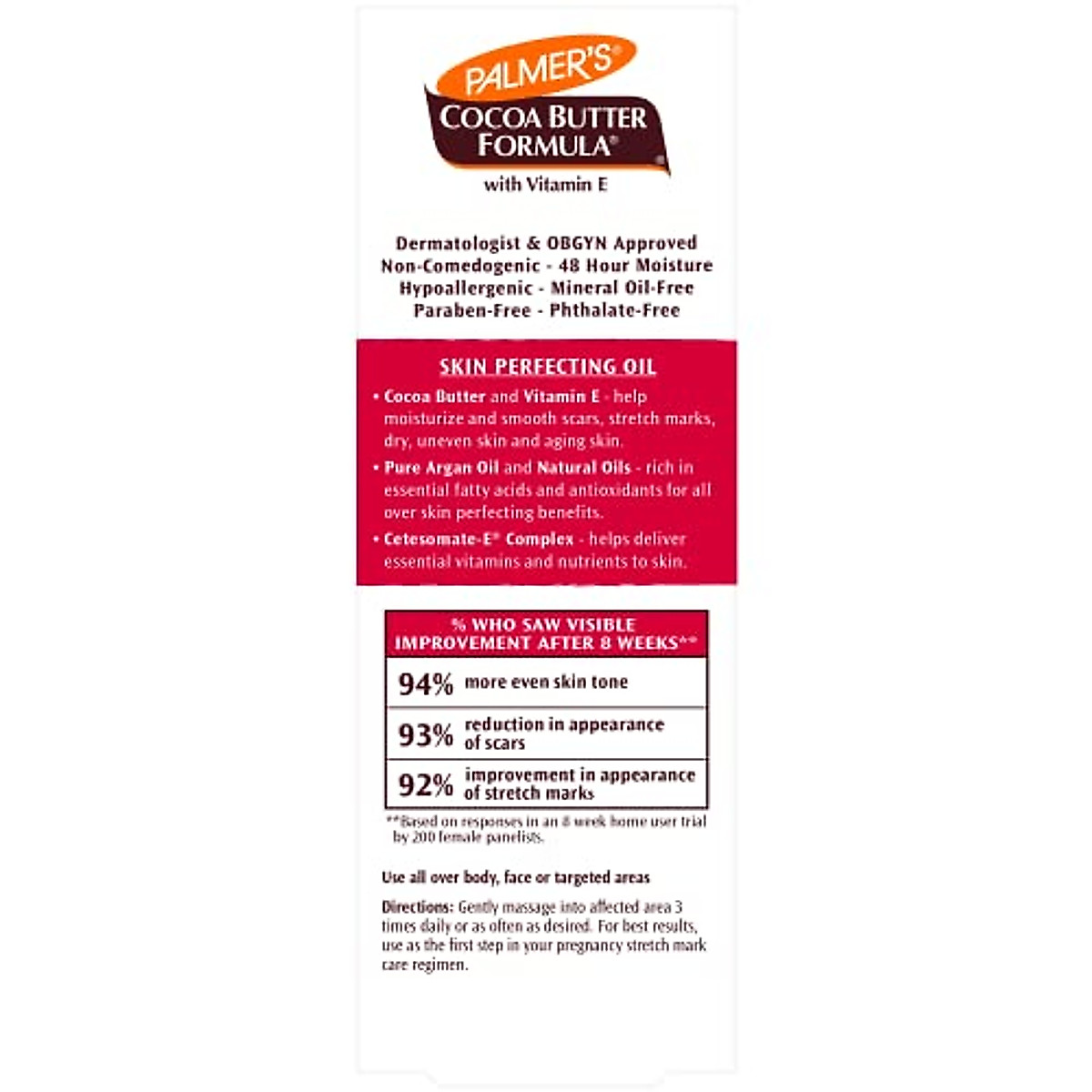 Palmer's Cocoa Butter Formula Skin Therapy Moisturizing Body Oil with Vitamin E, Rosehip Fragrance, 2 Ounces