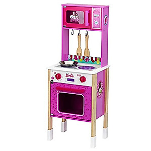 Theo Klein 2 In 1 Barbie Pretend Play Toy Kitchen and Dollhouse and Epic Chef Wooden Pretend Play Toy Kitchen Playset for Kids Ages 3 and Up