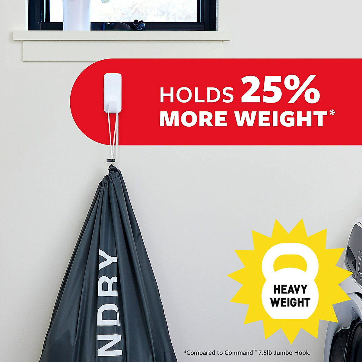 Command 10 lb XL Heavyweight Wall Hook, 2 Hooks and 6 Command Strips, Damage Free Hanging Wall Hook with Adhesive Strips, Heavy Duty Single Wall Hook for Hanging Christmas Decorations