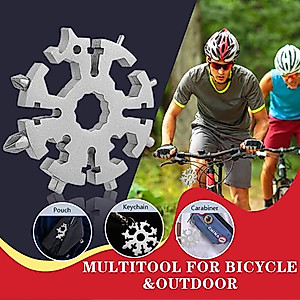 Snowflake Multitool Christmas Gifts for Men Stocking Stuffers, Cool Tools and Gadgets for Men Birthday Gifts for Boyfriend, Husband, Grandpa, Unique Christmas Gifts, White Elephant Gifts for Adults