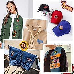 NICEVINYL Iron on Patches for Clothing: 100Pcs Random Assorted Styles Funny Patch Repair Embroidered Appliques for Clothes Sew on/Iron on Jackets Backpacks Hat Dress Fabric for DIY Accessories