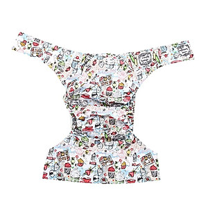 Reusable Nappies,Reusable Adult Cloth Diaper Washable Breathable Adjustable Pocket Diaper(Light )