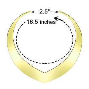 Gifytel Halloween Costume Princess Gold Necklace and Earrings Collar Bib Simple Statement Necklace Jewelry Dangle Large Big Teardrop Earrings Party Costumes Accessories for Women