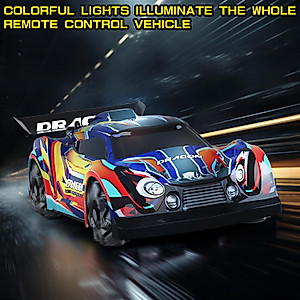 joyee＆elephant RC Drift Car, 1:14 Remote Control Car, 4WD Drift RC Cars for Kids, 2.4Ghz High Speed RC Vehicle with LED Lights Music, Hobby Sport Racing Toy Cars Gifts for Boys Girls