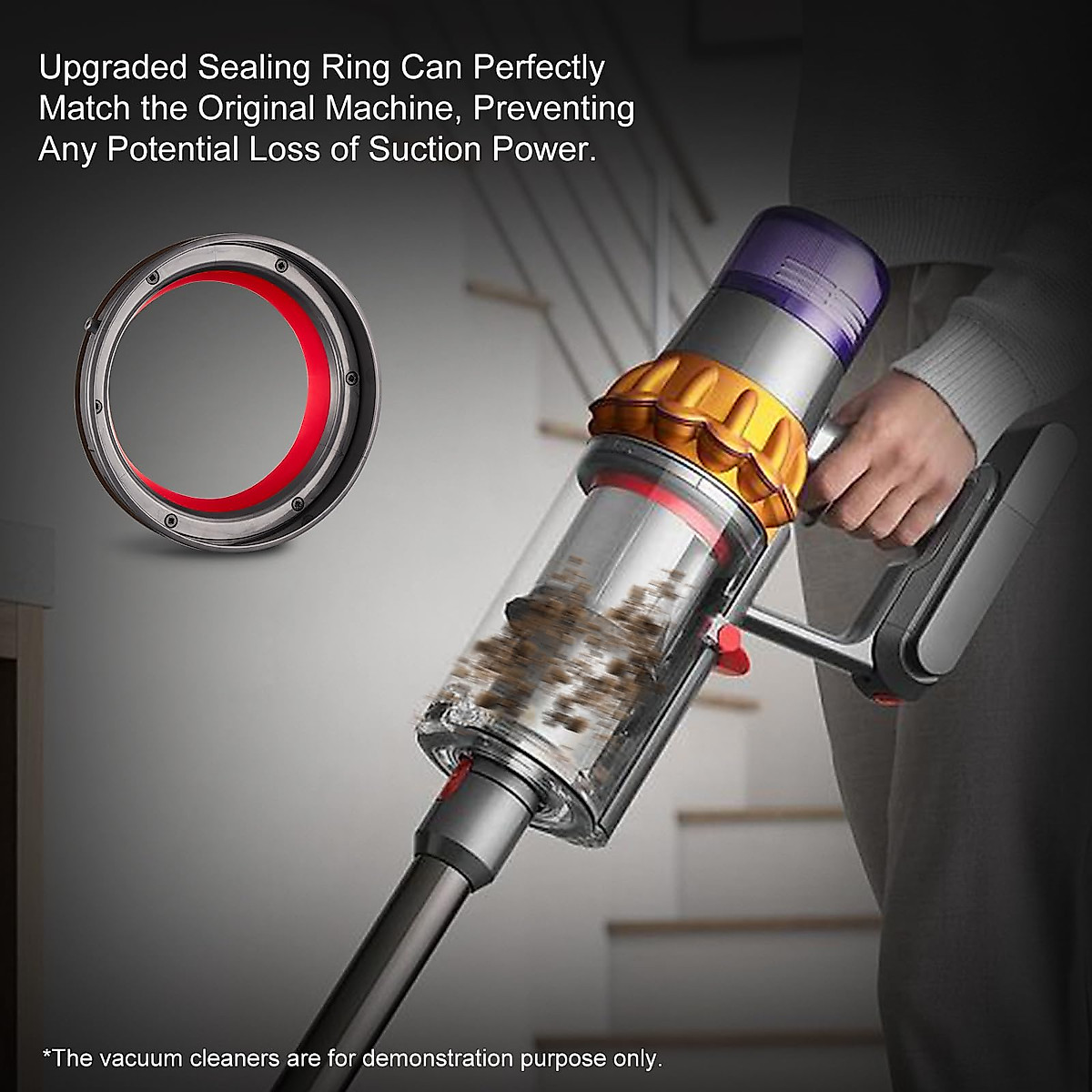 WYWY.Wide Upgraded Bin Sealing Ring Compatible with Dyson V11 V15 Gen5 SV14 SV15 SV22 Vacuum Cleaner Canister Replacement Parts with T8 Screwdriver