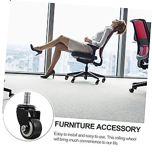 COOPHYA 5 Pcs Boss Chair Caster Computer Chair Wheels Carpets Gliding Wheels Workbench casters Castor Wheels Hardwood Floors Wheels Rubber Polyurethane (pu) Universal to Rotate Transport