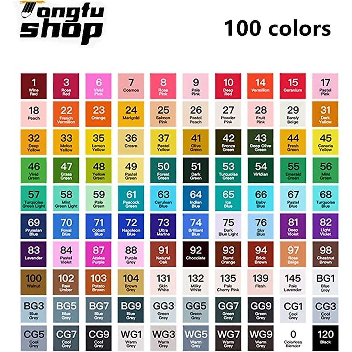 Tongfushop 100 Colors Alcohol Markers, Double Tip Blender Art Drawing Markers Set, Professional Permanent Sketch Pens for Artist Adult Coloring Illustrations with Organizing Case, Pad