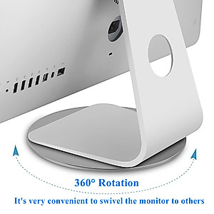 Aluminum 360° Rotation Monitor Swivel Base Computer Screen Monitor Turntable Stand Flat Panel TV Rotating Mat for iMac Laptop Potted Plants Arts Crafts Products Display Stand