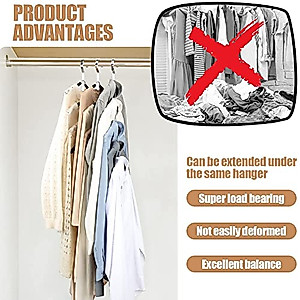 Clothes Hanger Connector Hooks, Space Saving Hanger Hooks for Organizer Closet, AS SEEN ON TV, 18pcs Heavy Duty Cascading Clothes Hanger Hooks to Create Up to 5X Closet Space (Bear)