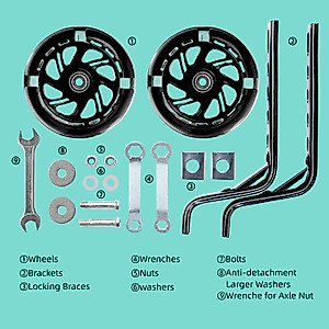PRUNUS Flash Bike Training Wheels for 12 14 16 18 20 Inch.Training Wheels for Kids Bike is Heavy Duty.Bicycle Training Wheels is Suitable Single Speed Bike