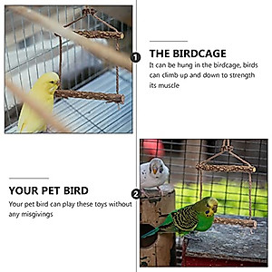 Bird Wood Swing Teething Toys Teething Toys Hammock Swing 2 Pcs Pet Parrot Perch Bird Wood Swing Bird Perch Wood Wood Swing Toy Teething Toys Hammock Swing Hammock Swing