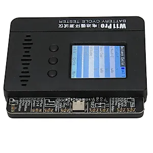 Battery Cycle Tester, Low Power Consumption Small Battery Tester 1.8 Inch TFT Screen AC 100-240V Auto Parameter Matching for Mobile Phone (US Plug)