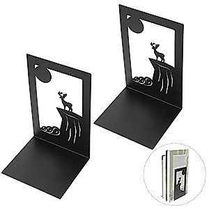 SZYAWsd File Sorters Bookends Book Iron Unique Stopper Desktop Bookend Ends Modern Bookshelf Metal Rustic Animal Office