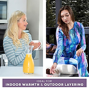 Rocky Thermal Underwear for Women (Long Johns Thermals Set) Shirt & Pants, Base Layer with Leggings/Bottoms Ski/Extreme Cold, Standard Weight (Black - Medium)