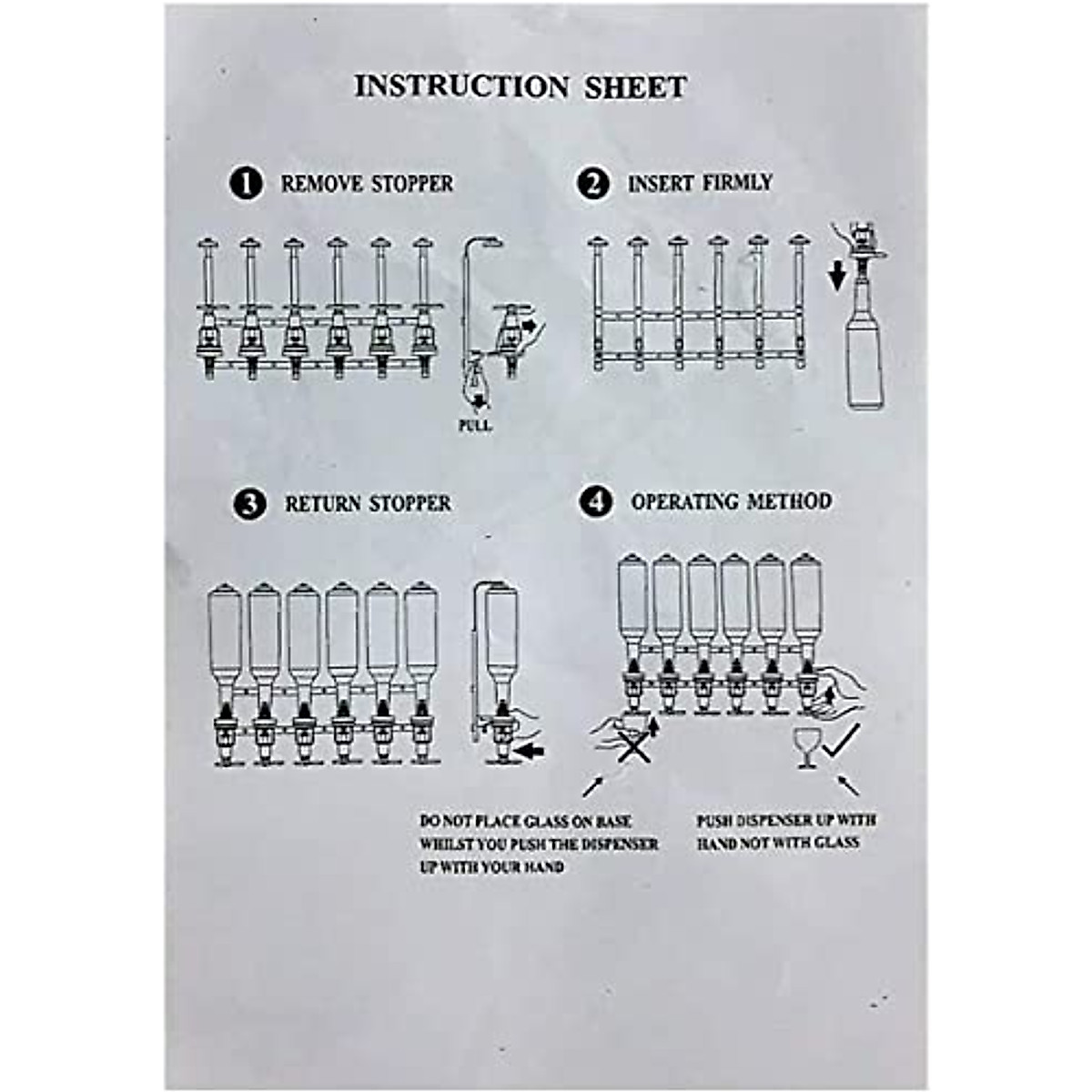 Lfhelper Wall Mounted Liquor alcohol Dispenser 6-Bottle for Bar/Home Party Use Fit Wine Cocktail Alcohol Drink Beverage Juice, Aluminum Alloy&ABS